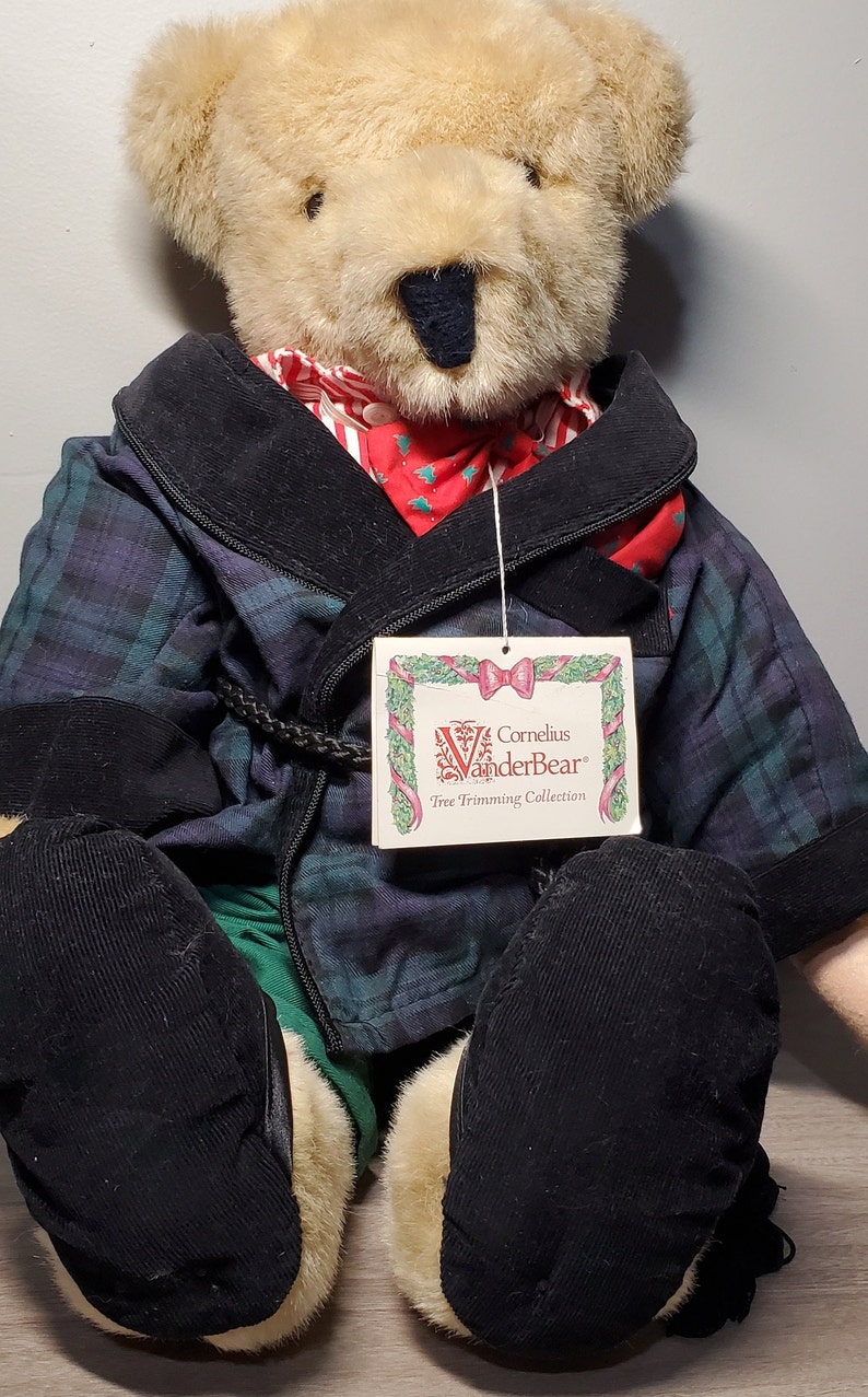 Vintage 1982 Cornelius VANDERBEAR Family North American Bear Co. Inc Teddy 16 Seated Tree ...