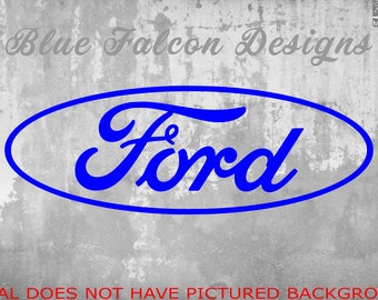 Ford Decal Script Oval Logo 3M Vinyl Sticker Decal Wrap Car Truck ...