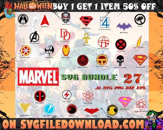 Superhero Logo SVG Bundle Superhero Cut File - Etsy
