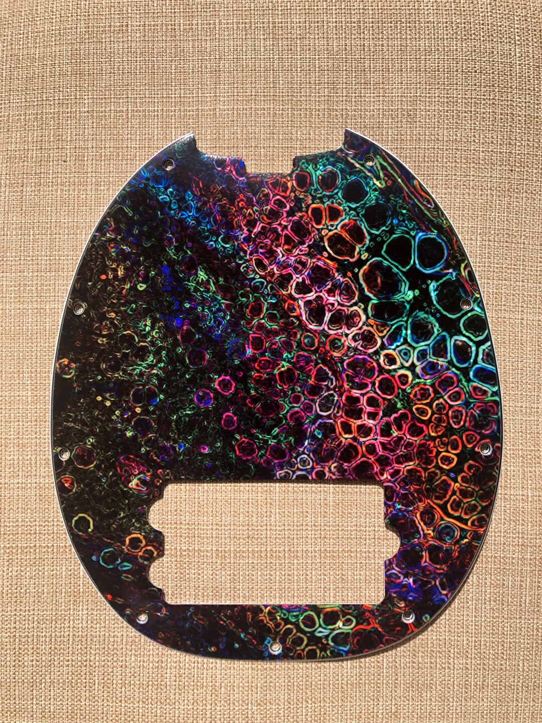 Music Man Stingray Pickguard / Original Neon Black Pour / Custom ...