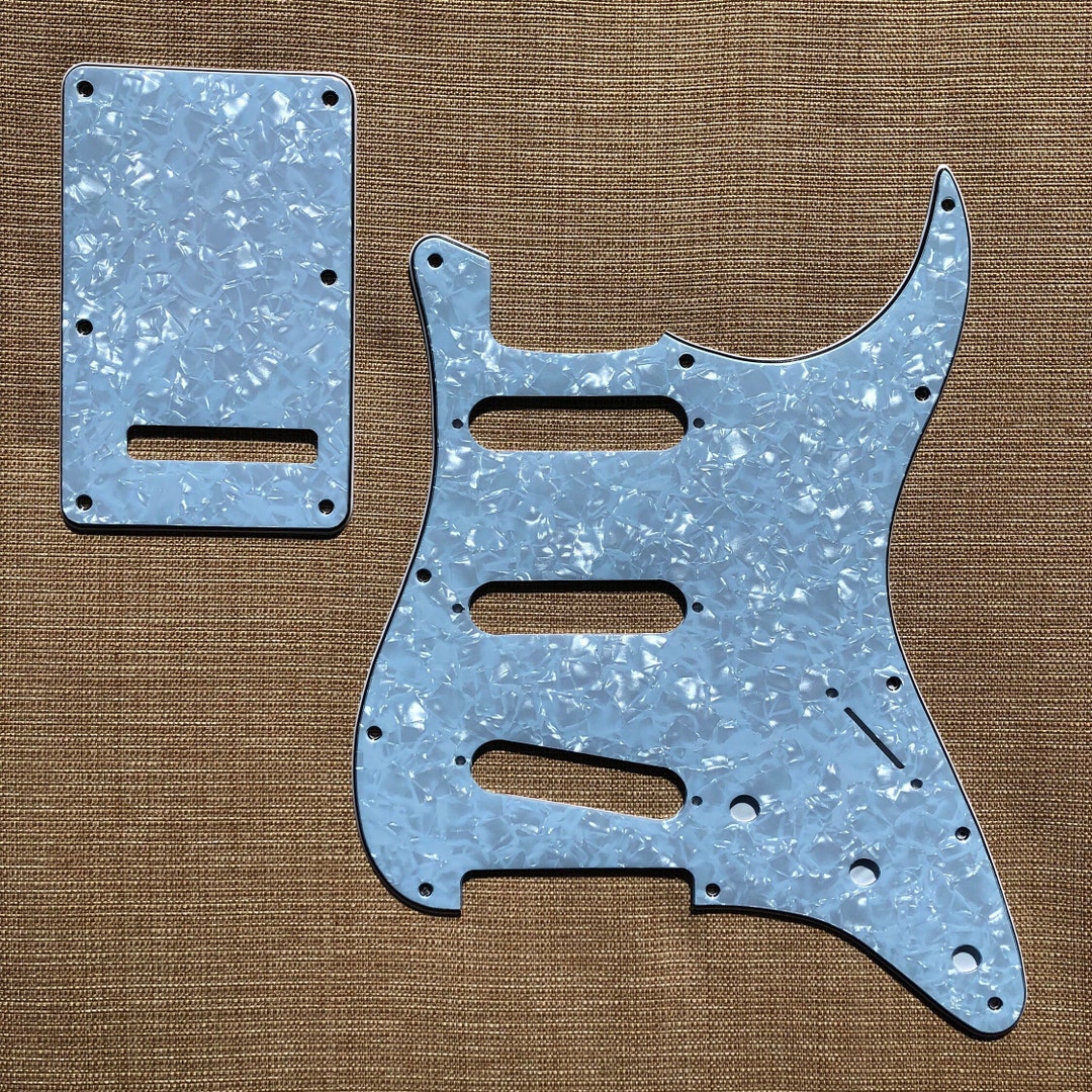 Fender Strat Pickguard & Optional Back Plate / Daphne Blue/ Custom ...