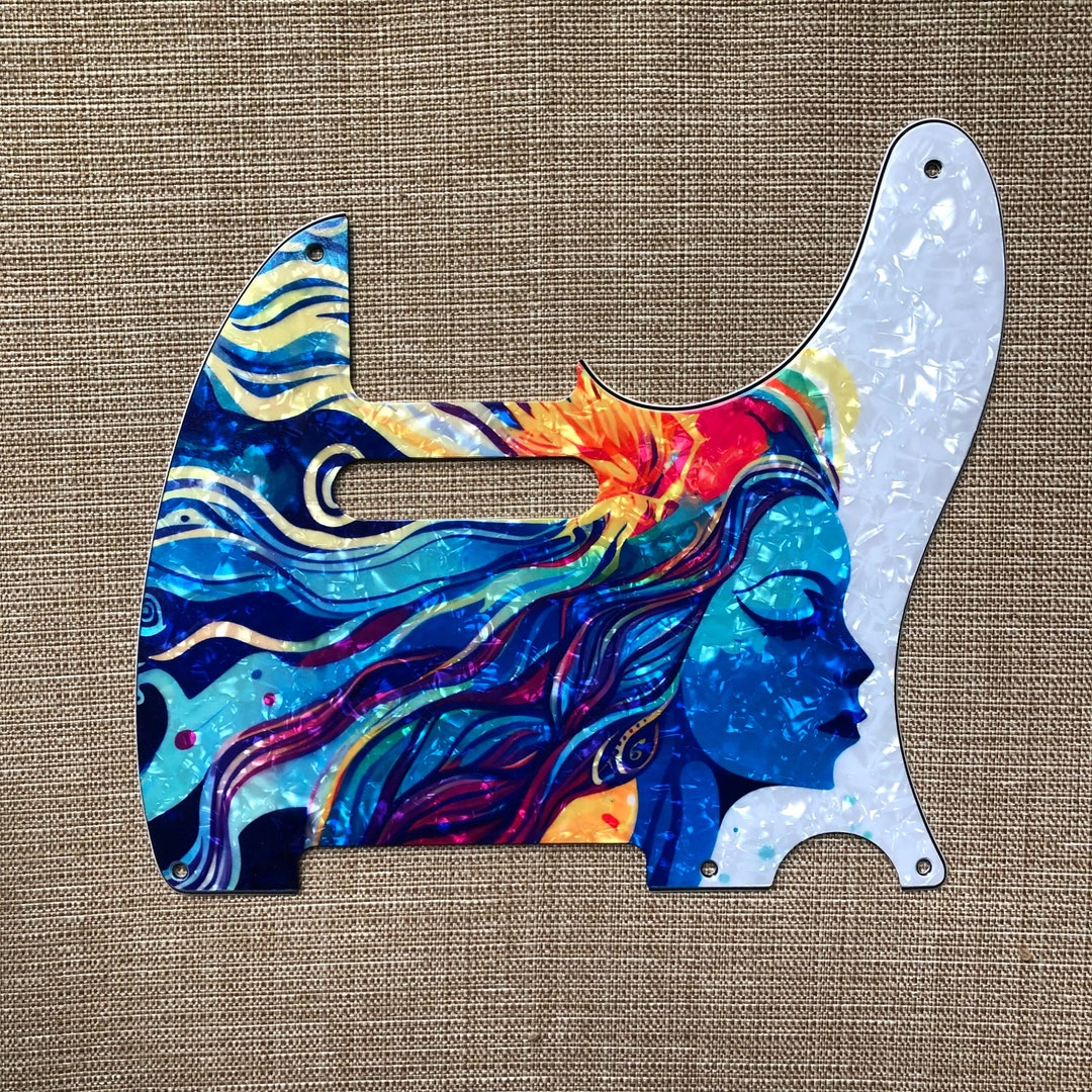 Fender Tele Pickguard / Mermaid Woman Pop Art / Custom Pickguards ...