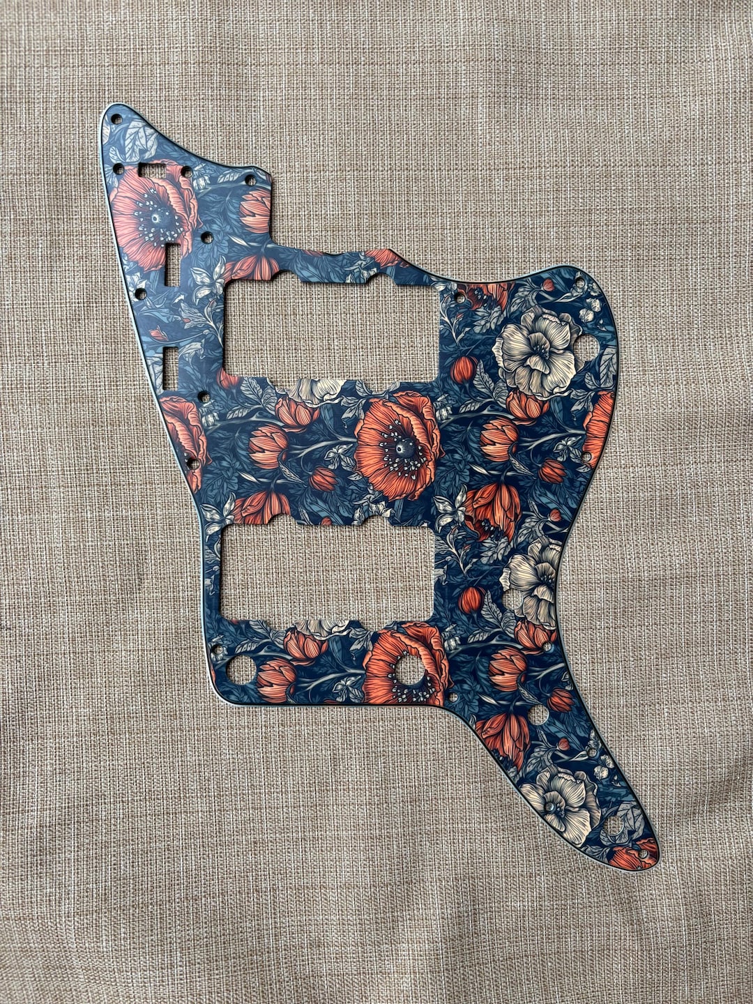Fender Jazzmaster Pickguard / Vintage Floral Poppies / Custom ...