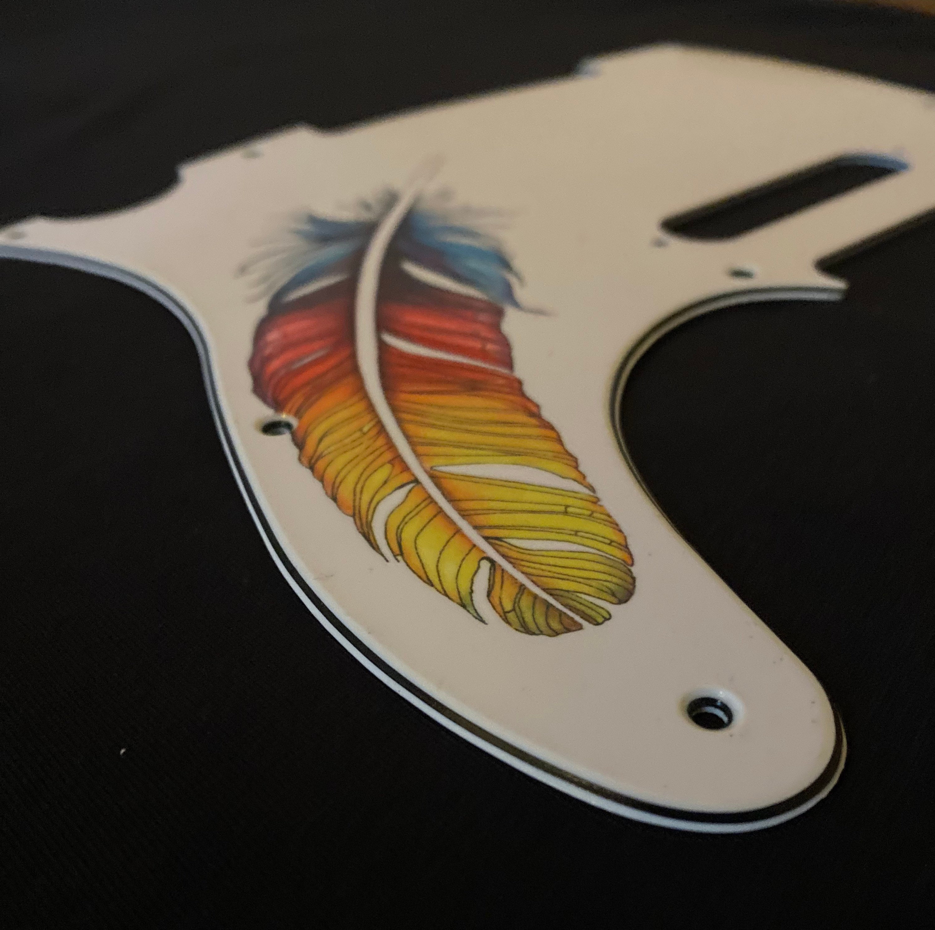 Original Rainbow Feather / Custom Pickguards / Based in USA / - Etsy