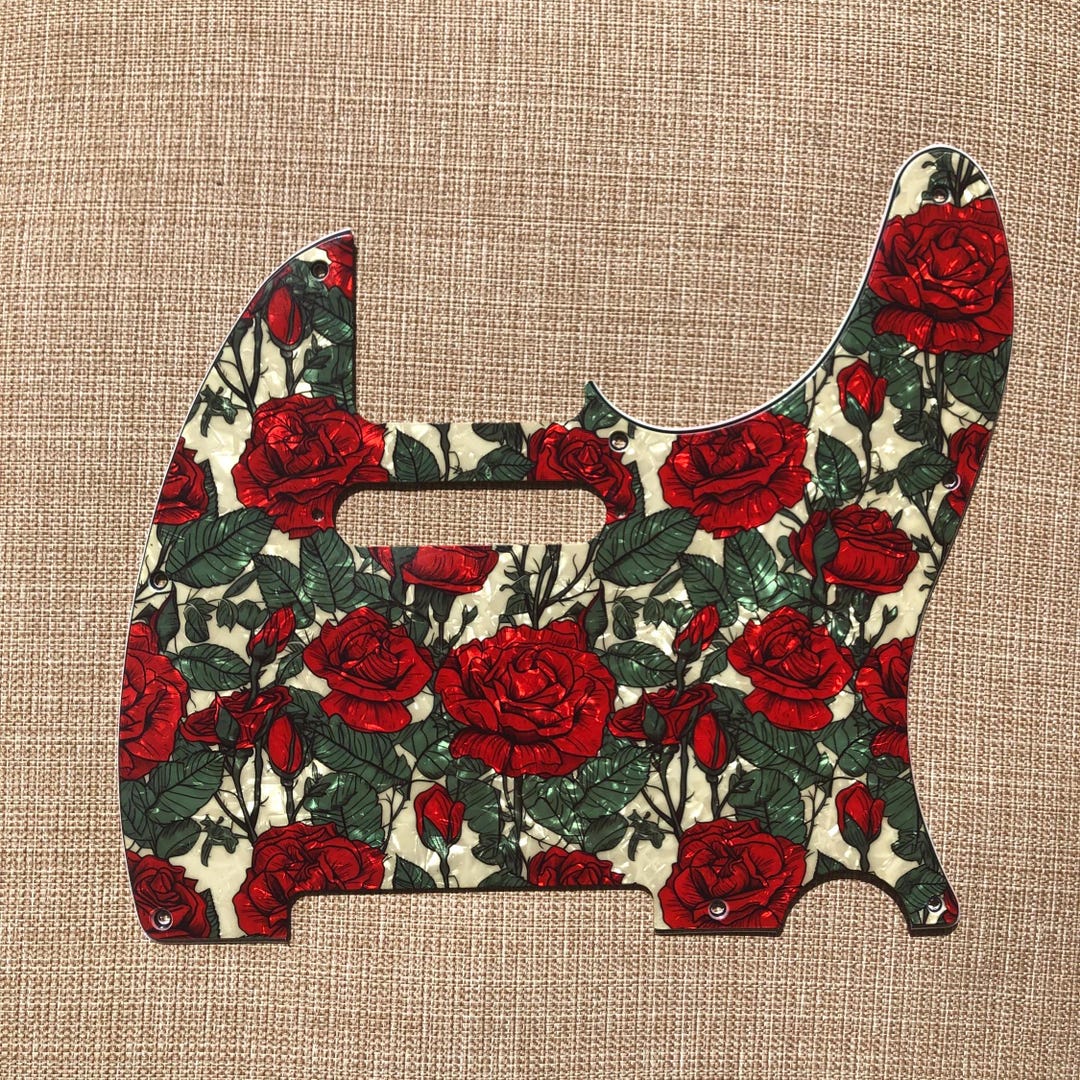 Fender Tele Pickguard / Vintage Floral Roses / Custom Pickguards ...