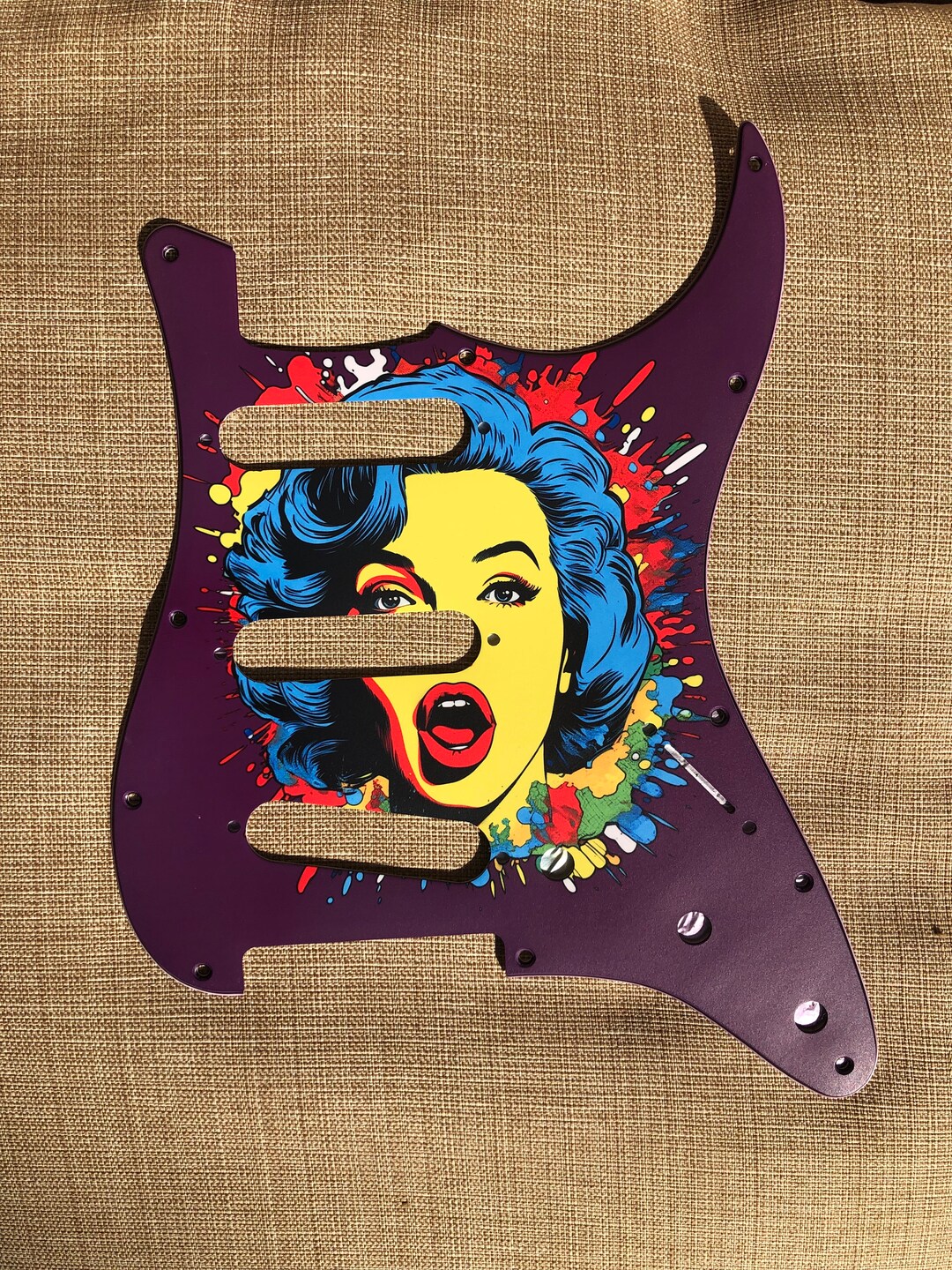 Fender Strat Pickguard / Pop Art Woman 1 / Custom Pickguards / Based in ...