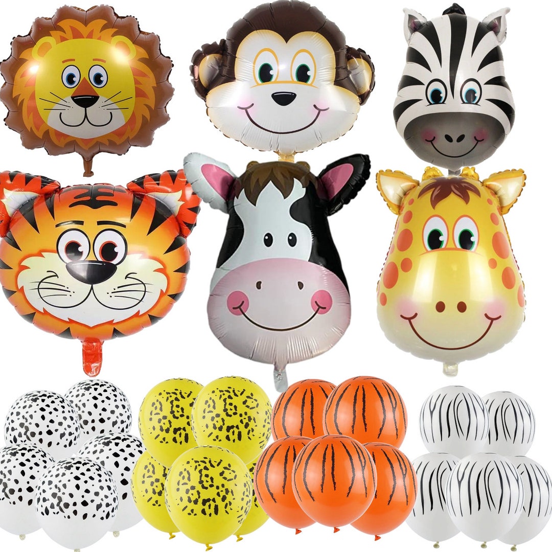 Safari Jungle Animal Balloons Birthday Animal Balloons Theme Foil ...