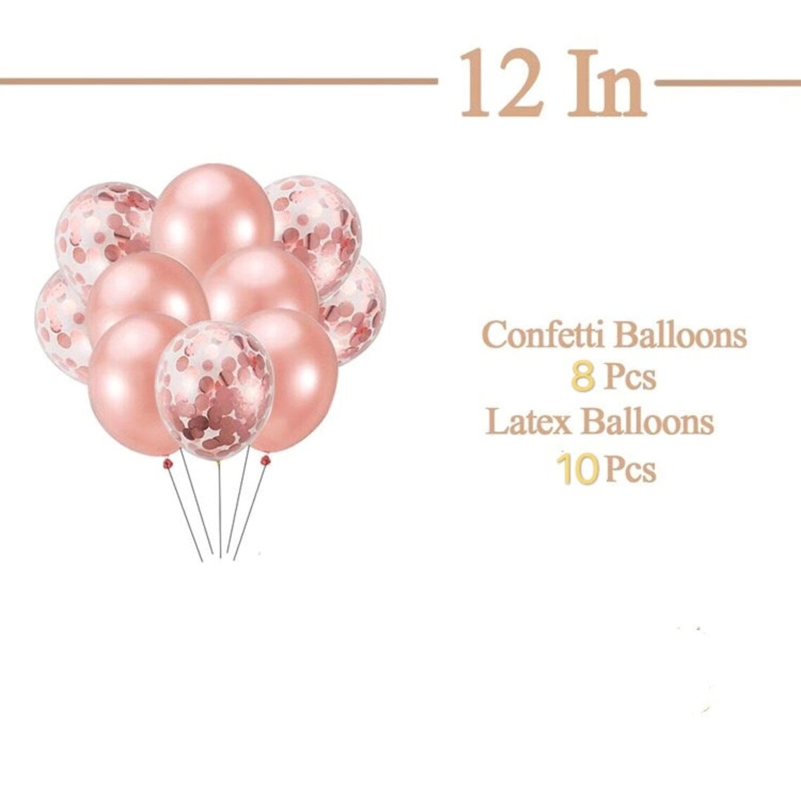 Rose Gold Balloon Decorations ROSE GOLD Happy Birthday Bunting - Etsy