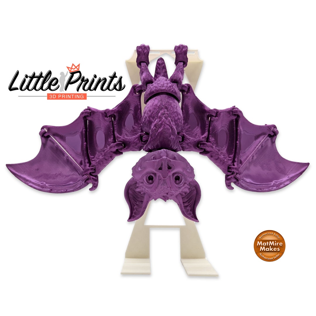 Flexible Bat Toy With Flapping Wings Comes With Bonus Stand Halloween ...