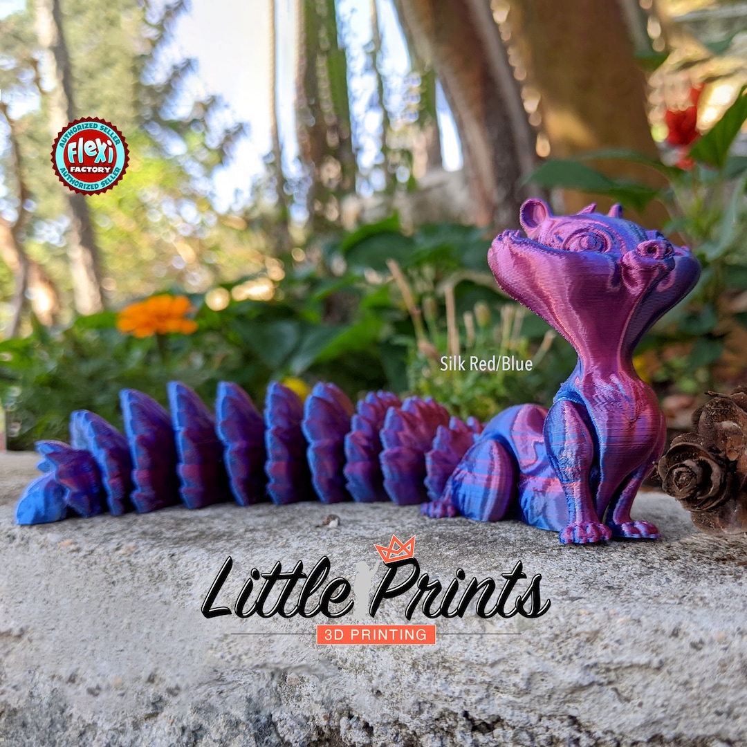 Playful Squirrel Fidget Toy With Articulating Bushy Tail - Etsy