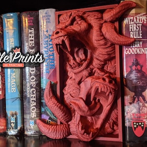 Demon Book Nook, Fantasy Horror Bookshelf Insert, Gothic 3D Printed ...
