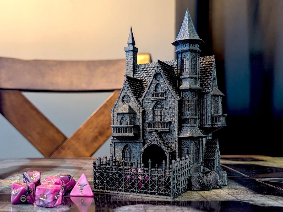 Haunted Mansion Dice Tower for D&D, Tabletop Rpgs | 3D Printed Spooky ...