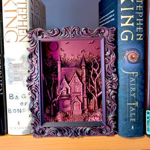 Midnight Manor Book Nook: 3D Printed Creepy Haunted House Diorama ...