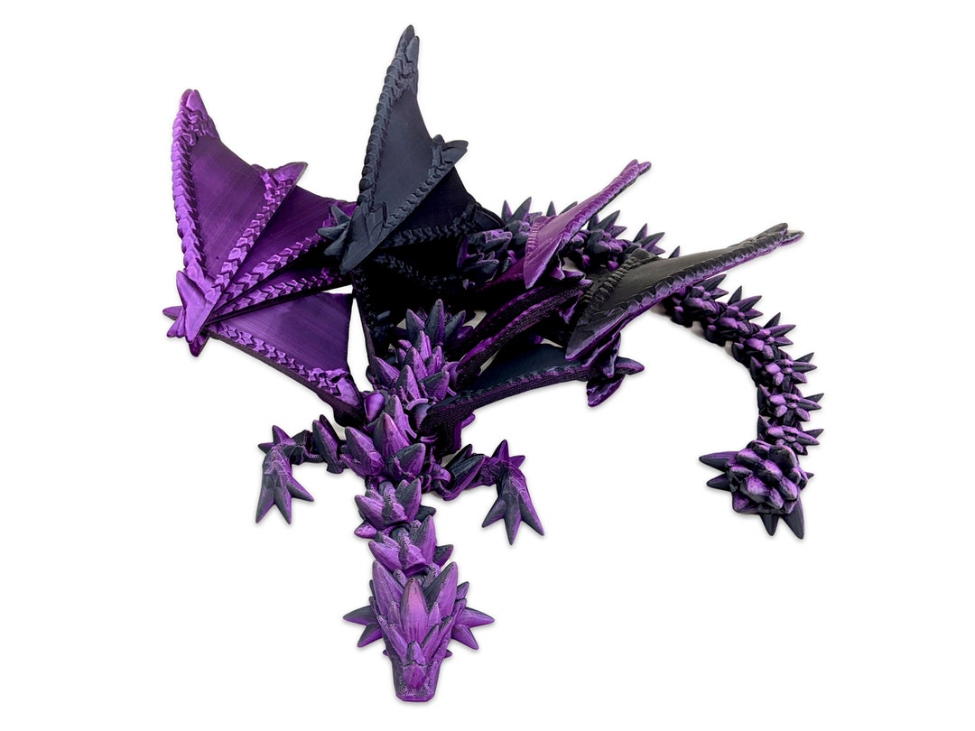 Armoured Spike Dragon Fidget Toy 3D Printed Articulated Dragon With ...