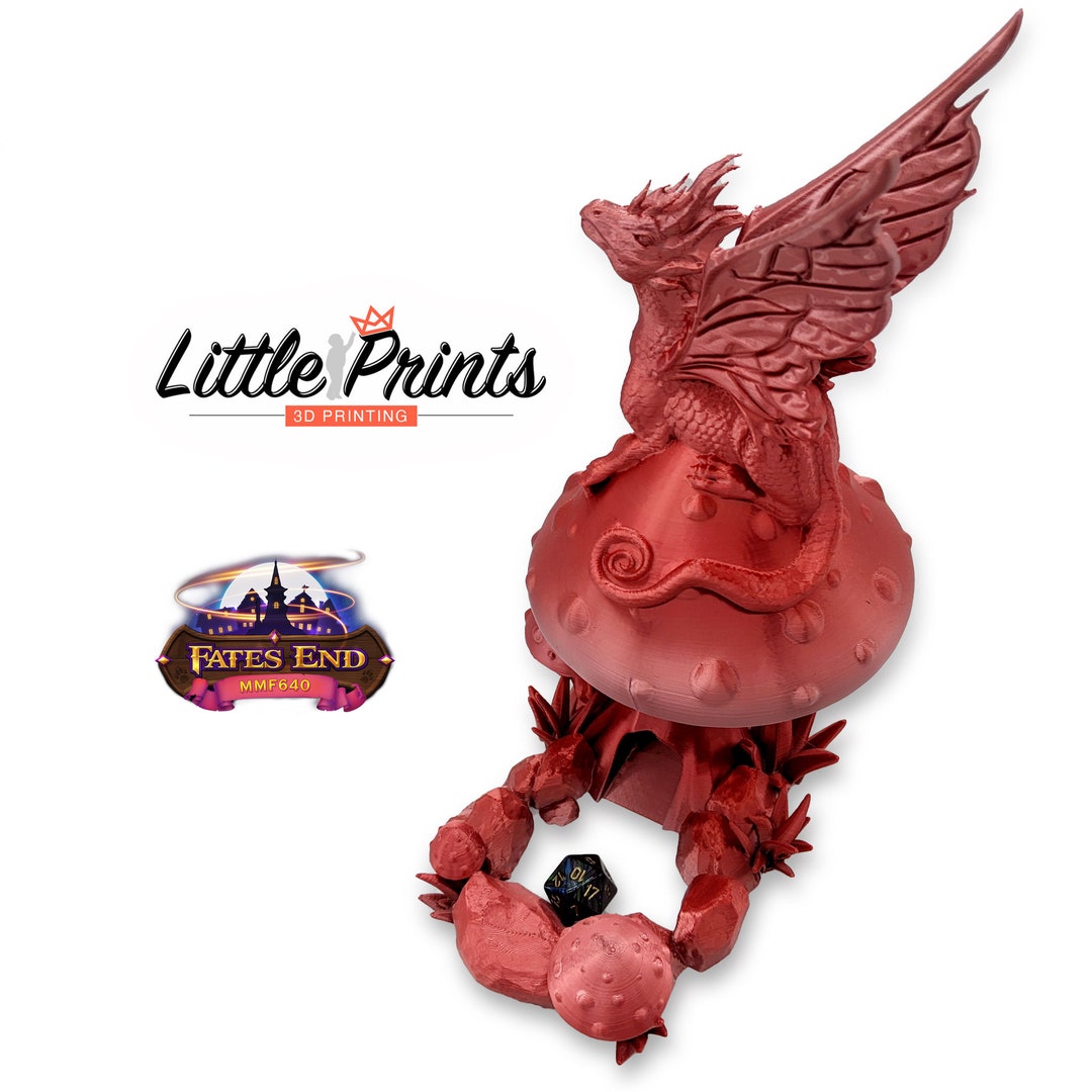 Fey Dragon on Mushroom Dice Tower Set: Infuse Magic Into Your Tabletop ...