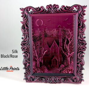 Midnight Manor Book Nook: 3D Printed Creepy Haunted House Diorama ...