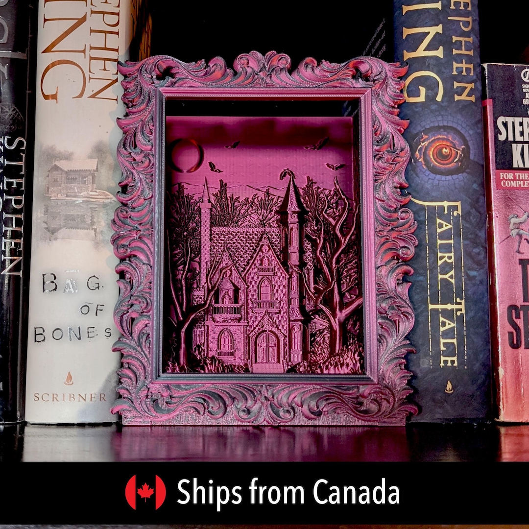 Midnight Manor Book Nook: 3D Printed Creepy Haunted House Diorama ...