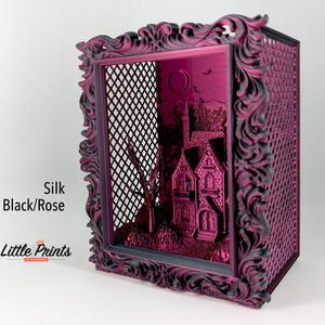 Midnight Manor Book Nook: 3D Printed Creepy Haunted House Diorama ...