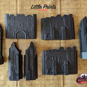 Alien City GM Screen With Dice Towers Modular 3D Printed Designed by ...