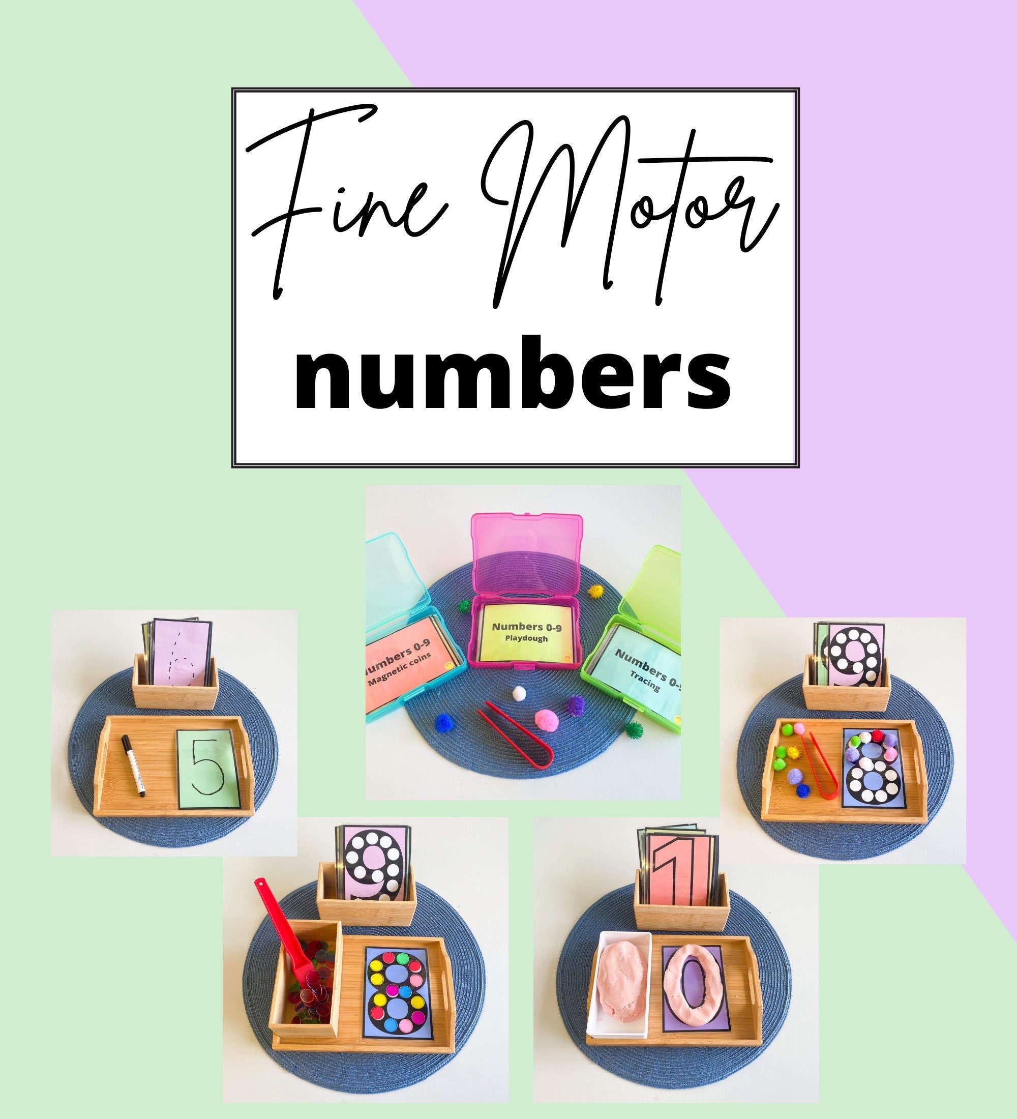 Fine Motor Numbers | Sensory | Home School | Hands-on Activity - Etsy