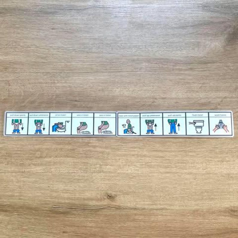 TOILETING ROUTINE Visual Schedule. Toilet Training Visual Instructions ...
