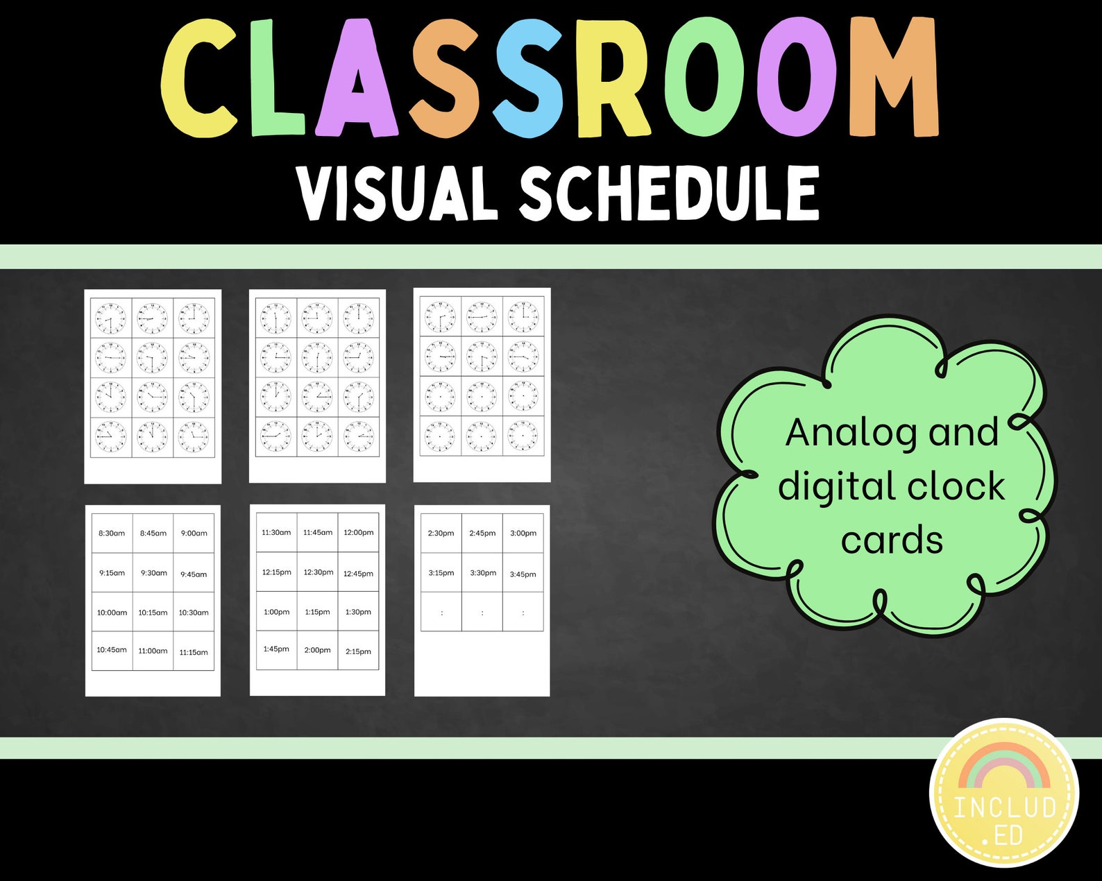 Daily Classroom Visual Timetable | Class Schedule Cards | Special ...