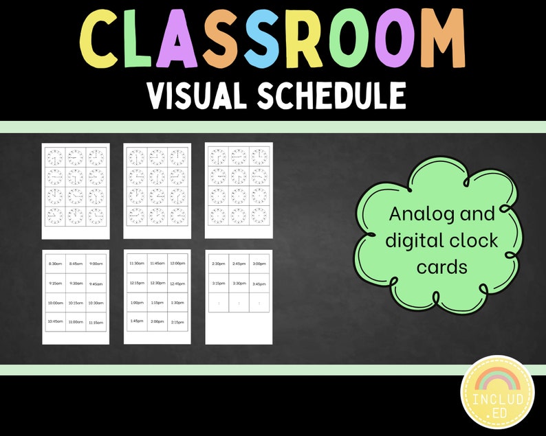 Daily Classroom Visual Timetable | Class Schedule Cards | Special ...