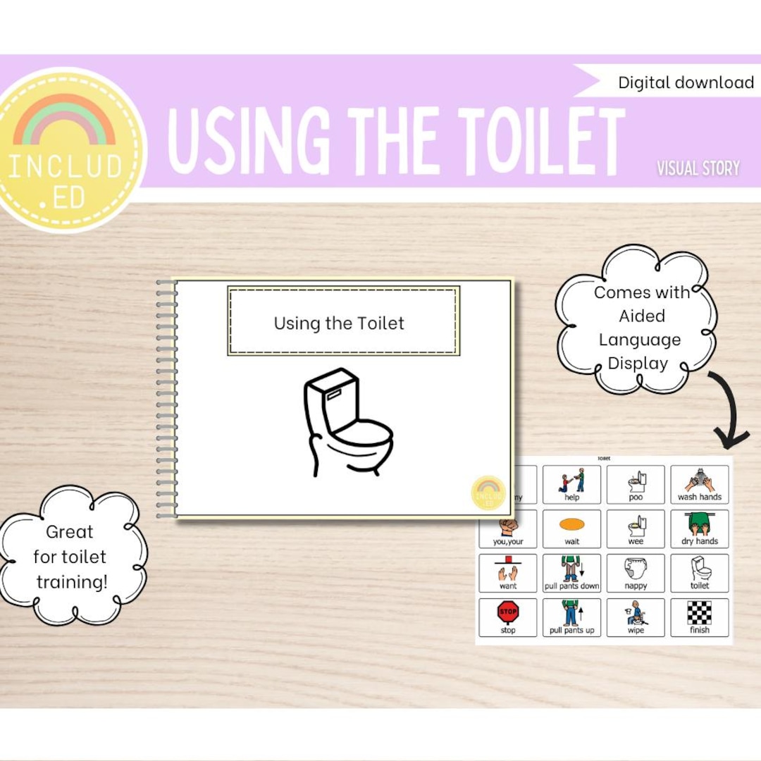 VISUAL SOCIAL STORY | Toilet| Boardmaker | Special Education| Aided ...