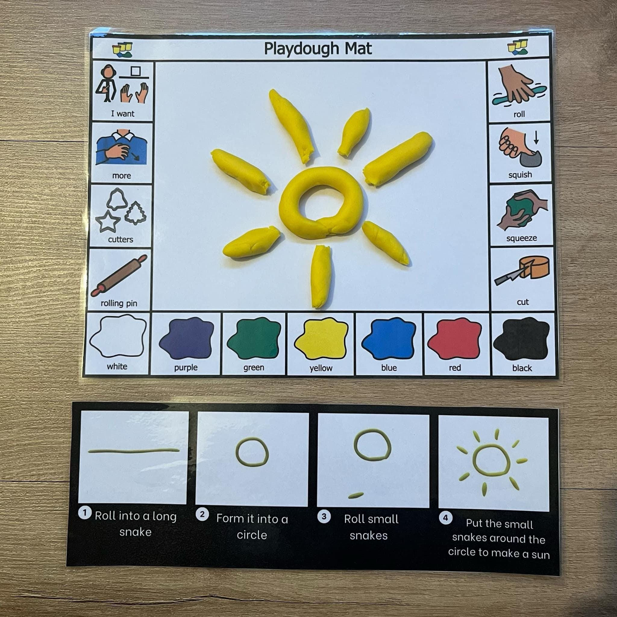 VISUAL PLAYDOUGH Mat Sequencing Activity. Visual Instructions ...