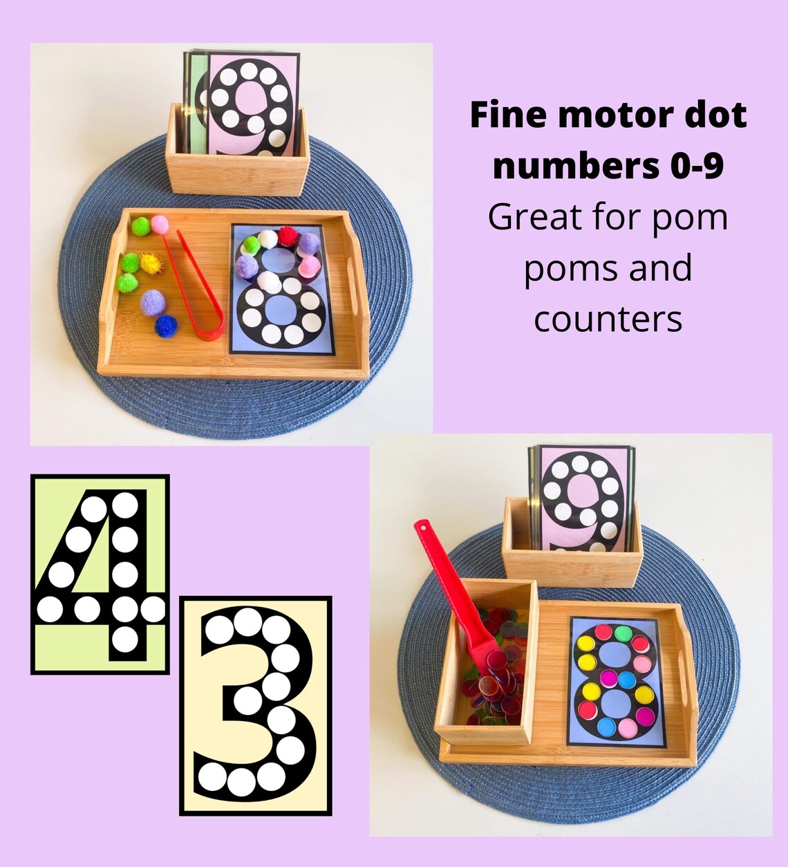 Fine Motor Numbers | Sensory | Home School | Hands-on Activity - Etsy