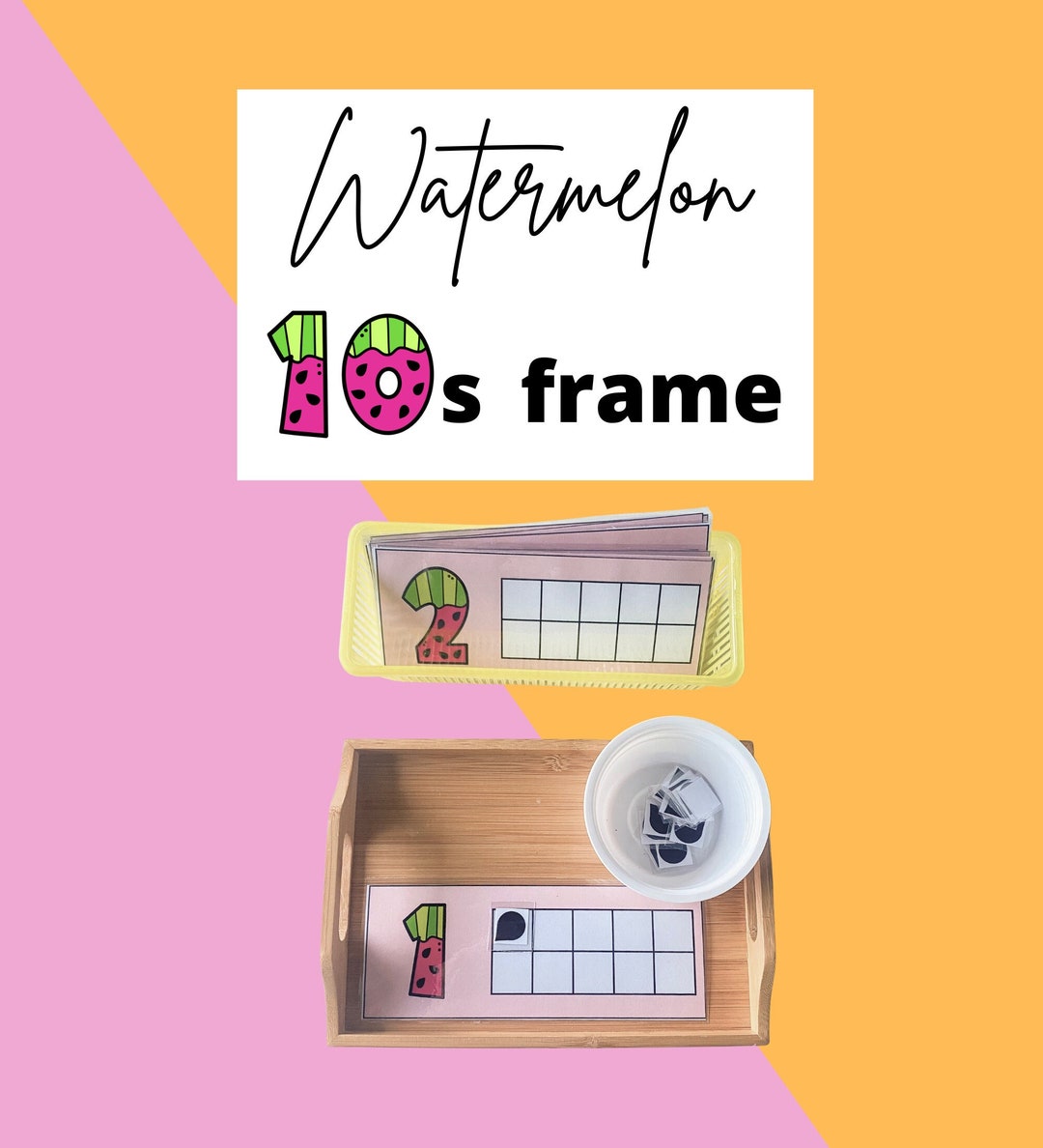 Watermelon Tens Frame- Table Top Task | Toddler Task | Number Sense ...