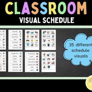 Daily Classroom Visual Timetable | Class Schedule Cards | Special ...