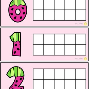 Watermelon Tens Frame- Table Top Task | Toddler Task | Number Sense ...