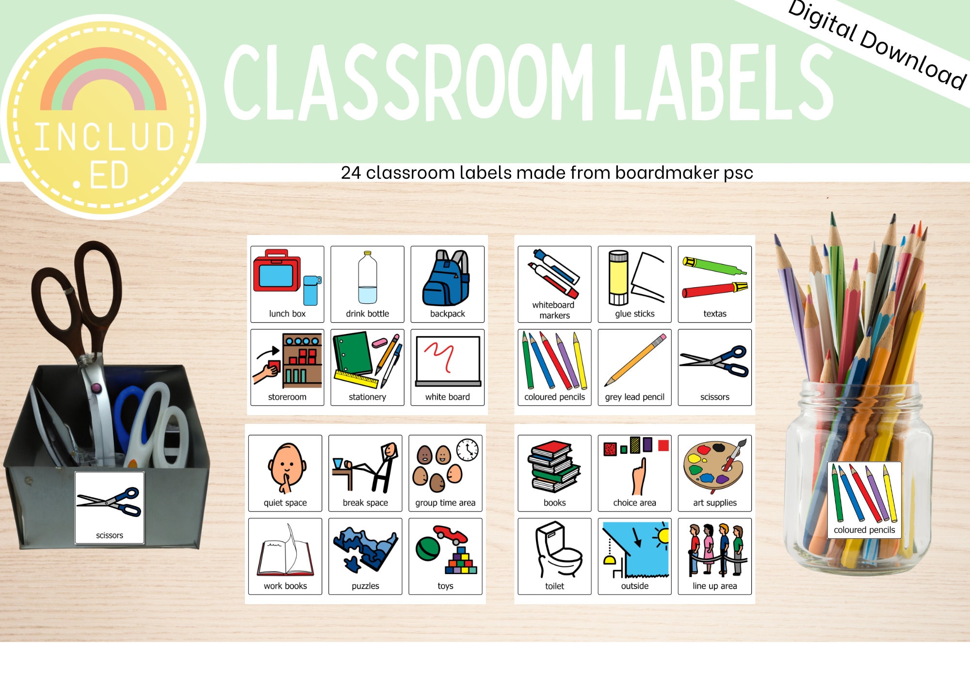 Classroom Labels | Classroom Set up | Back to School |visuals for ...
