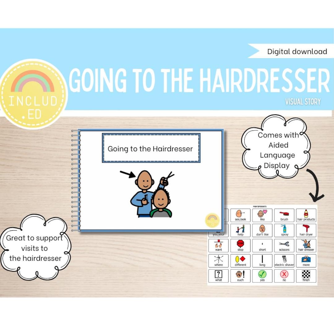 VISUAL SOCIAL STORY | Hairdresser | Special Education| Aided Language ...