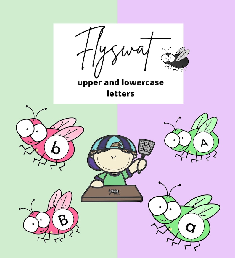 ABC Matching Fly Swat Game Uppercase and Lowercase Letters Busy Task ...