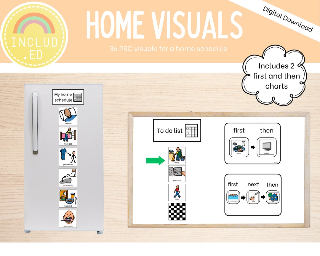 Home Visual Timetable | Schedule Cards | Special Education Visuals ...