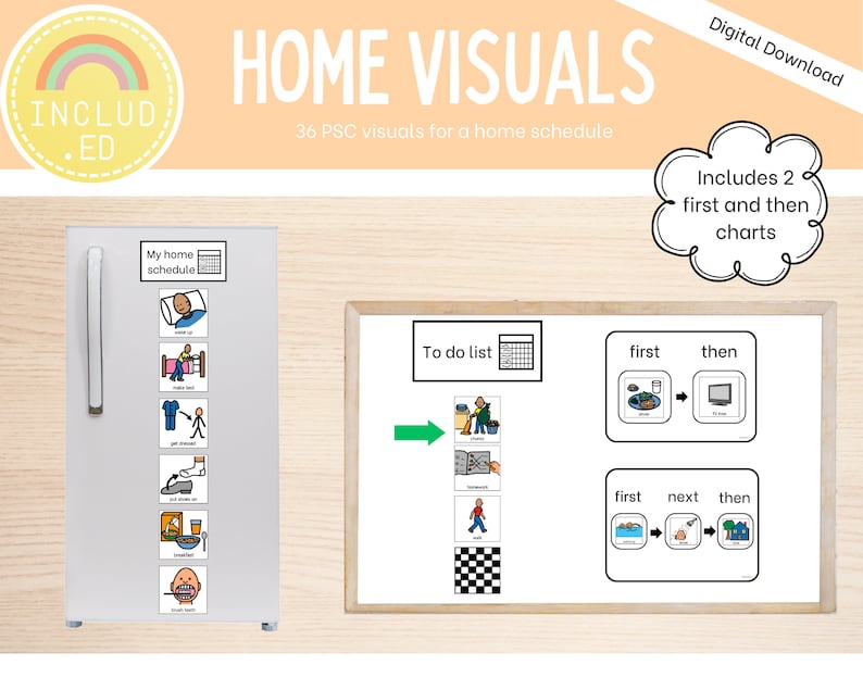 Home Visual Timetable | Schedule Cards | Special Education Visuals ...