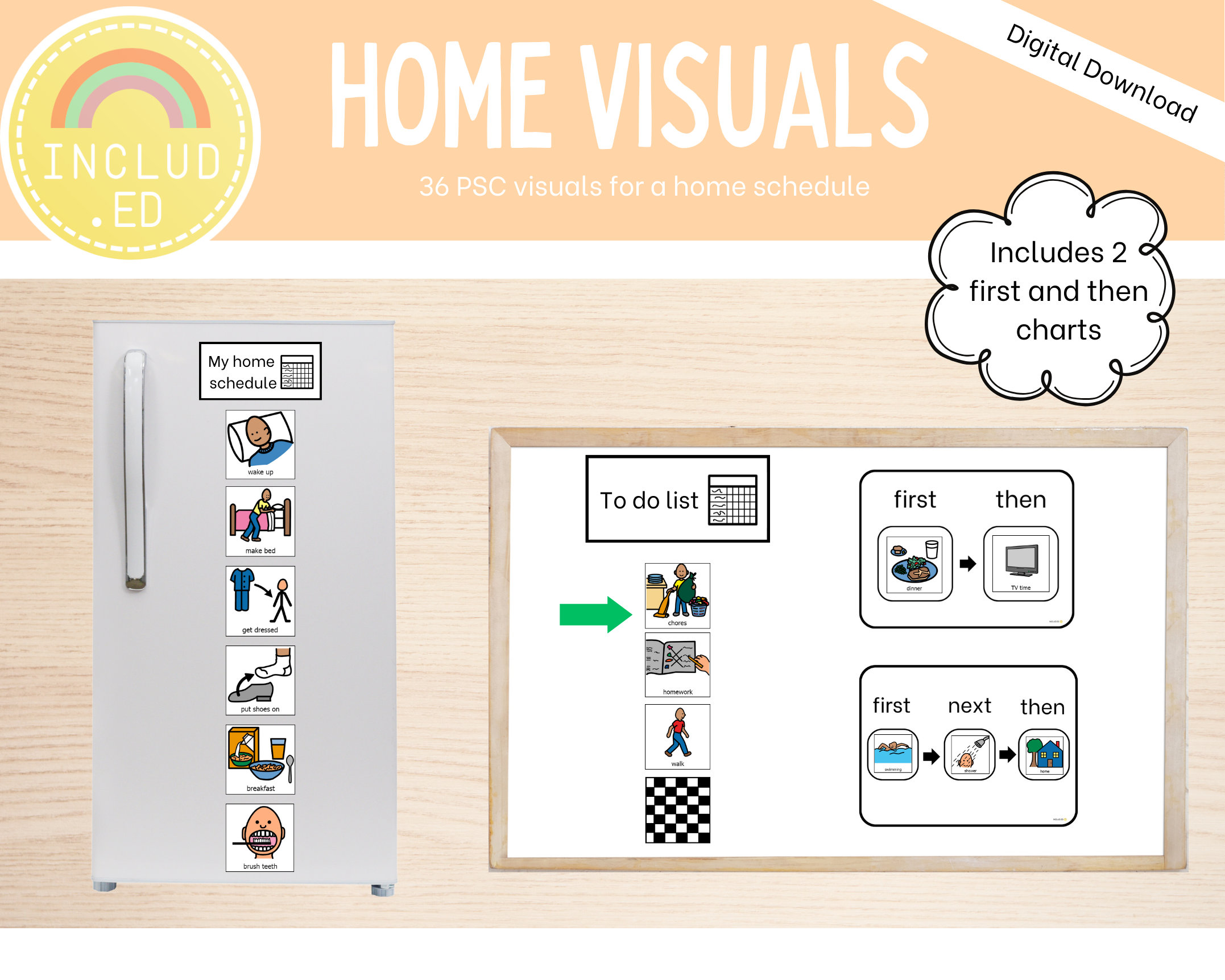Home Visual Timetable | Schedule Cards | Special Education Visuals ...