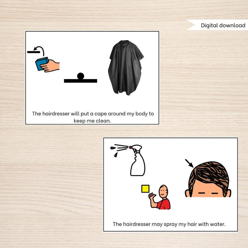 VISUAL SOCIAL STORY | Hairdresser | Special Education| Aided Language ...