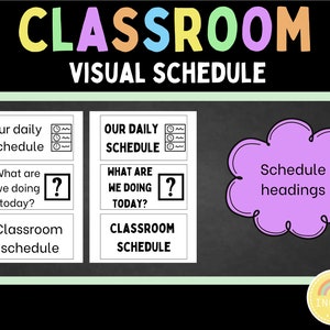 Daily Classroom Visual Timetable | Class Schedule Cards | Special ...