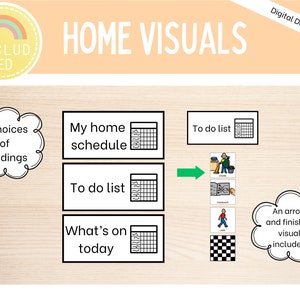 Home Visual Timetable Schedule Cards Special Education Visuals Home ...