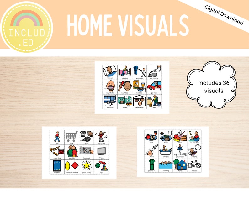 Home Visual Timetable | Schedule Cards | Special Education Visuals ...