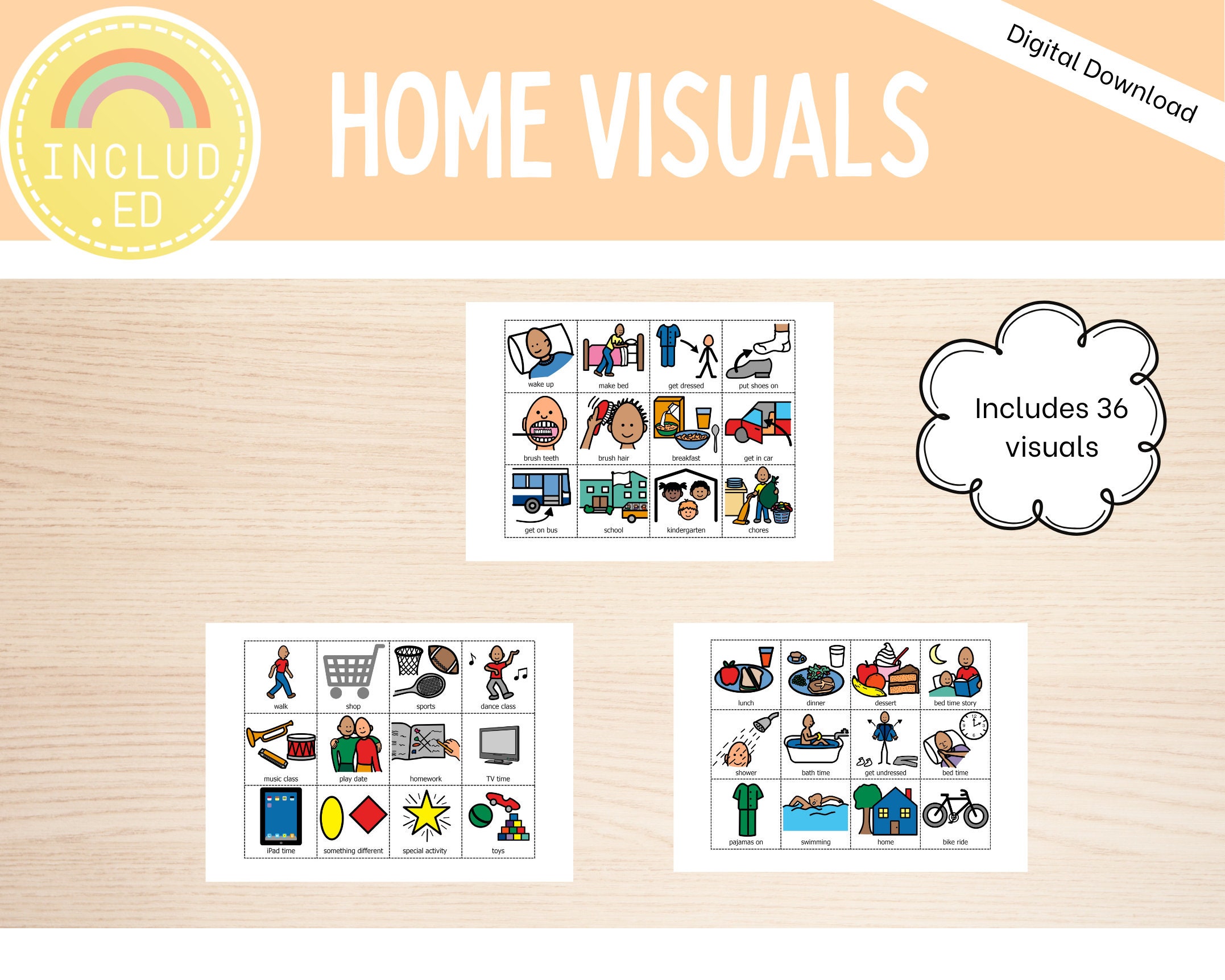 Home Visual Timetable | Schedule Cards | Special Education Visuals ...