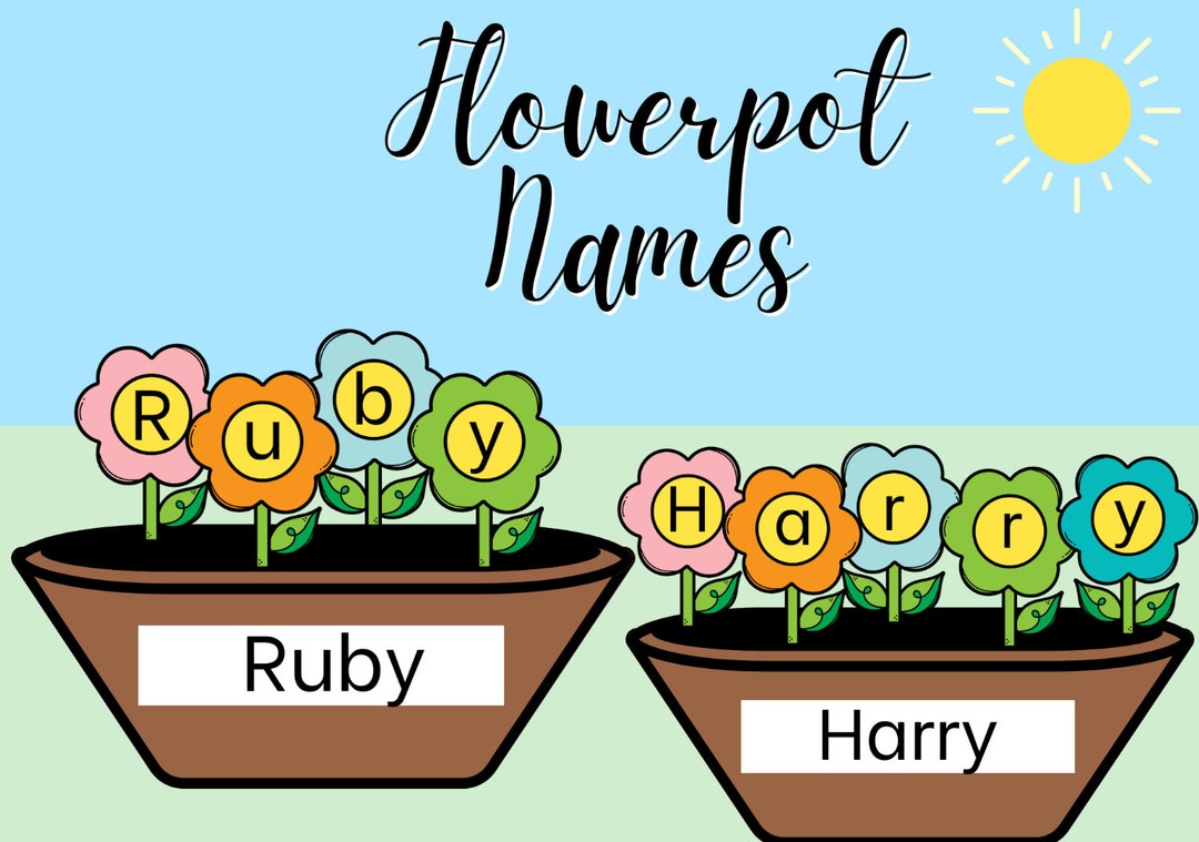 Flower Pot Name Activity | Get to Know You | First Day of School ...