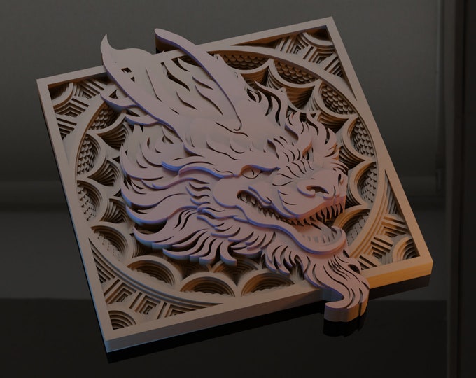 Dragon Laser Cut File, 3D Layered Svg, Dxf, Wall Art - Etsy Canada