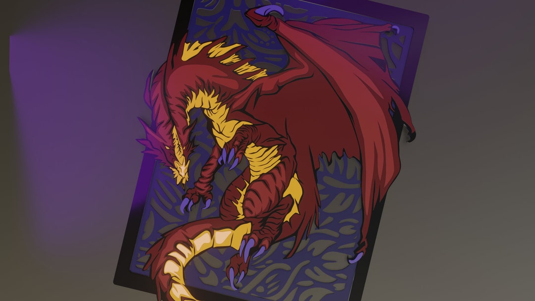 Layered Dragon for Wood and Acrylic SVG and PSD - Etsy