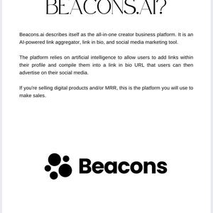 Beacons Guide for Beginners Beacons Crash Course DFY MMR & PLR - Etsy