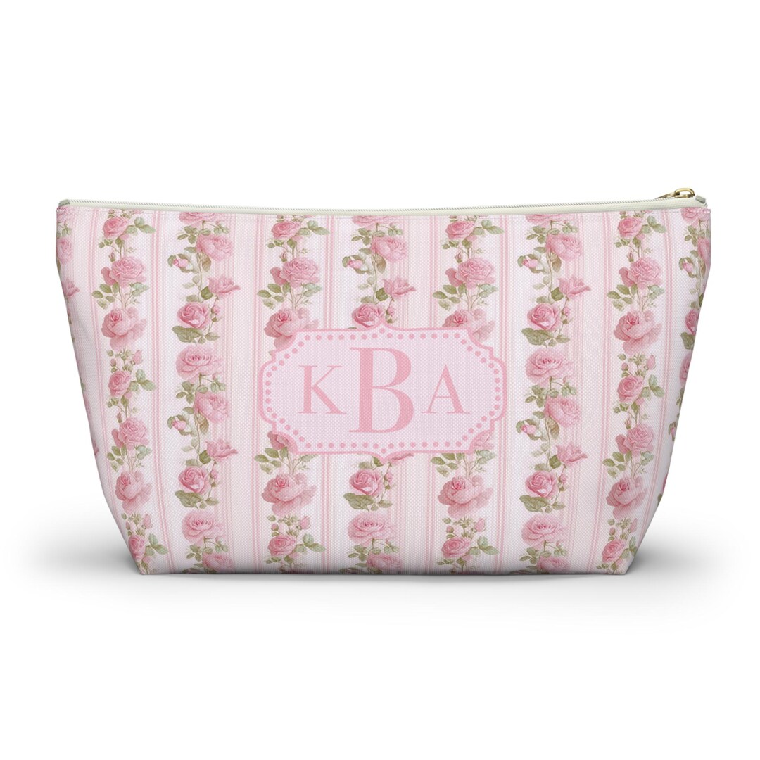 Pink Rose Cottagecore Pouch: Shabby Chic Makeup Bag - Etsy