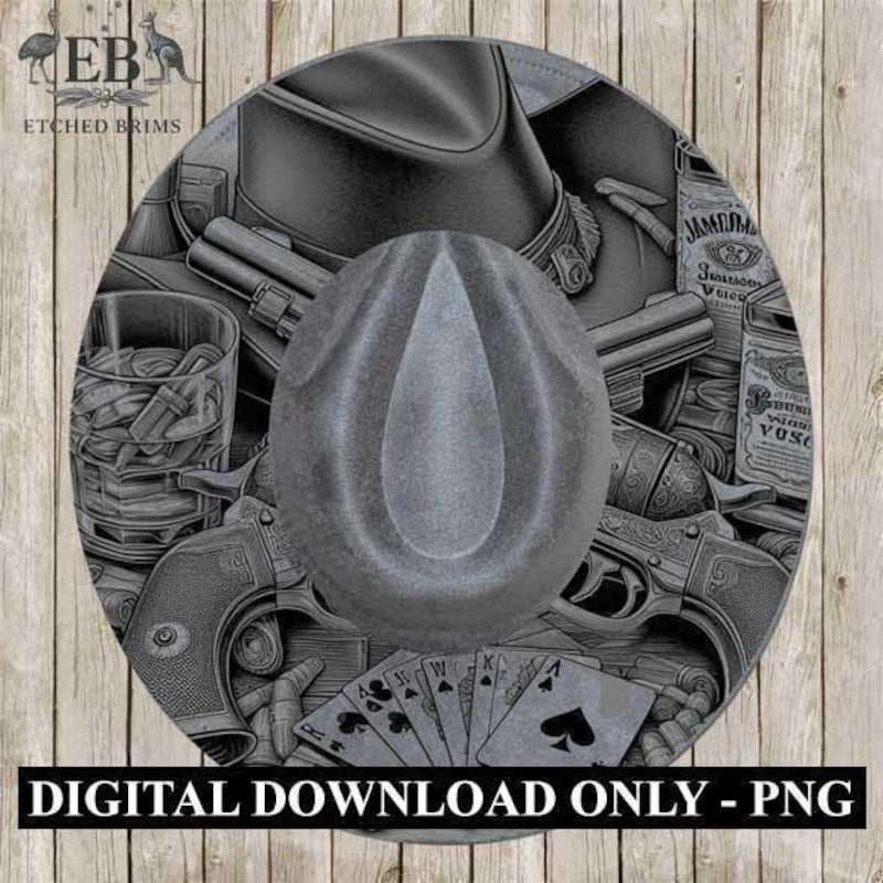Laser Engraved Cowboy Hat File - Etsy